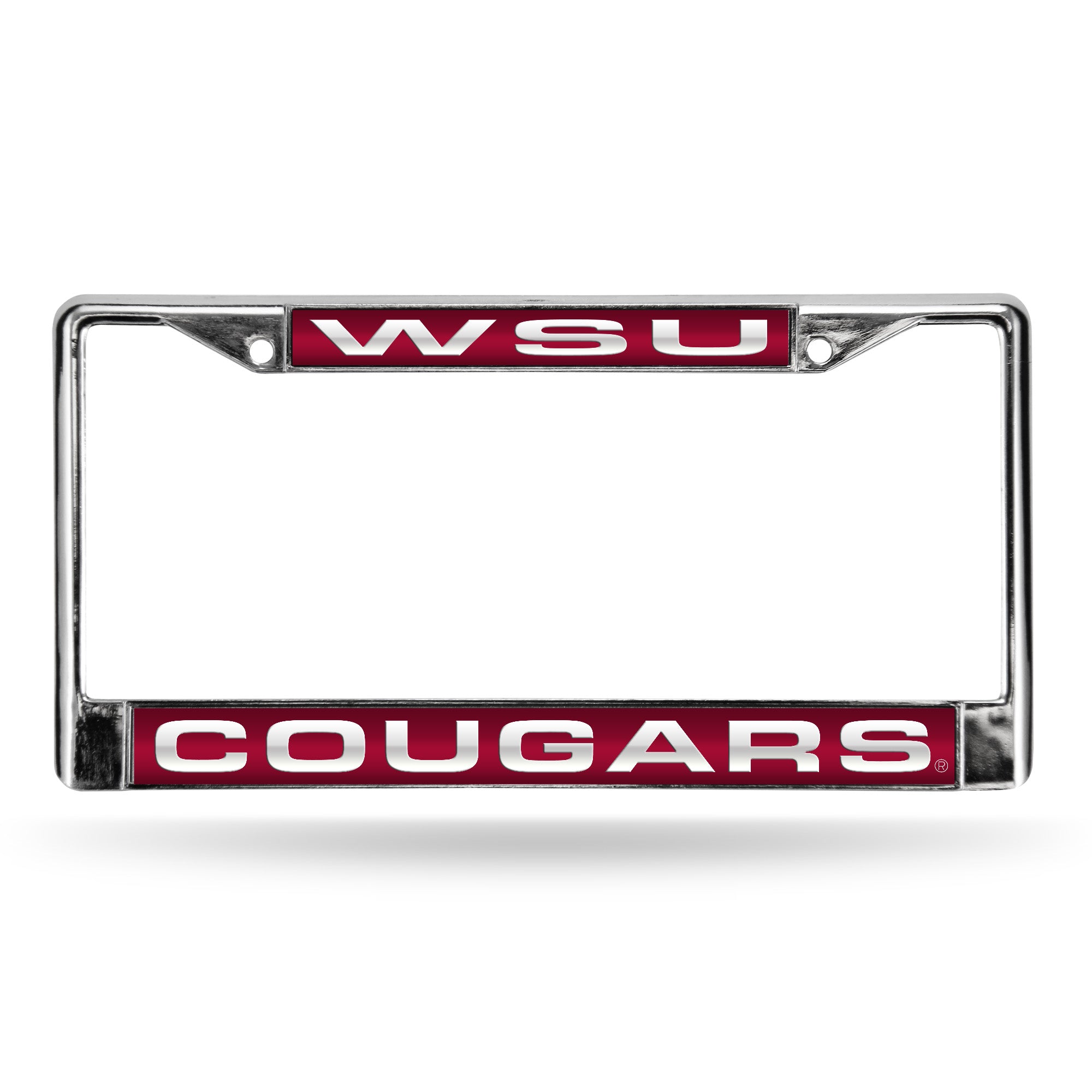 NCAA Washington State Cougars - WSU Laser Cut Chrome License Plate Fra – League Outfitters