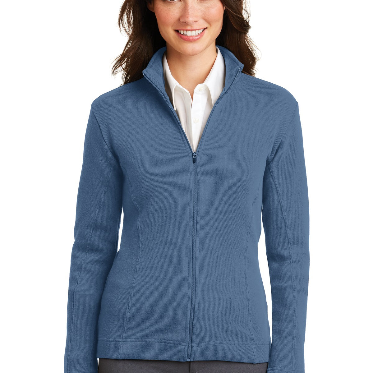 Port Authority Ladies Flatback Rib Full-Zip Jacket. L221 – League ...