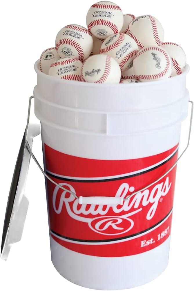 Rawlings 6 Gallon Raised Seam Rolb1x Or Better Ball/Bucket Combo - 24 ...