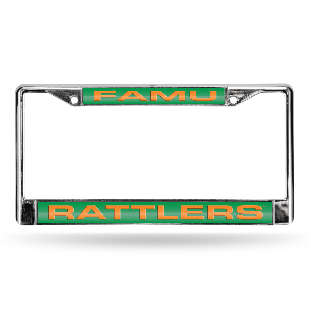 NCAA Florida A&M Rattlers - FAMU Laser Cut Chrome License Plate Frame ...
