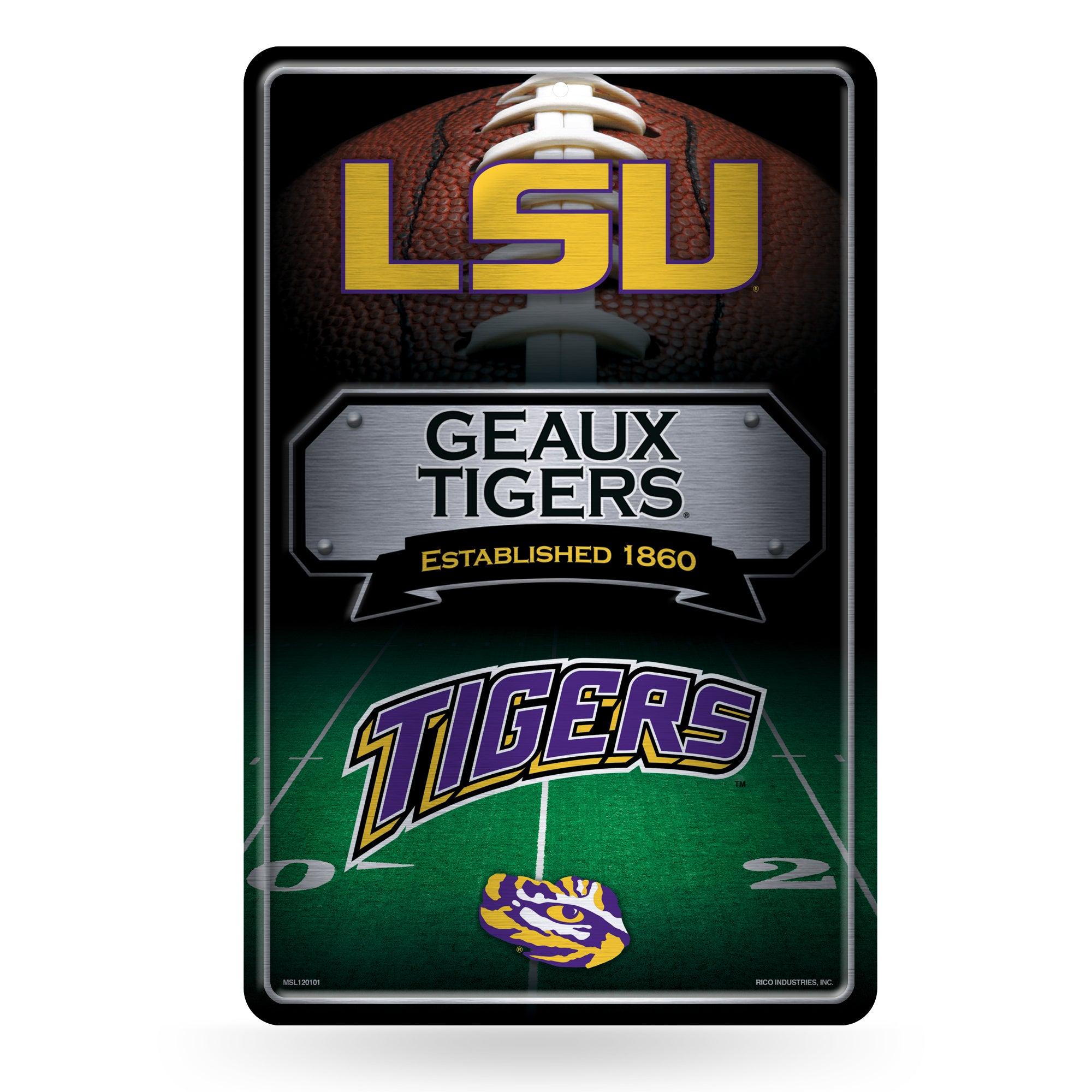 NCAA LSU Tigers Large Metal Sign – League Outfitters