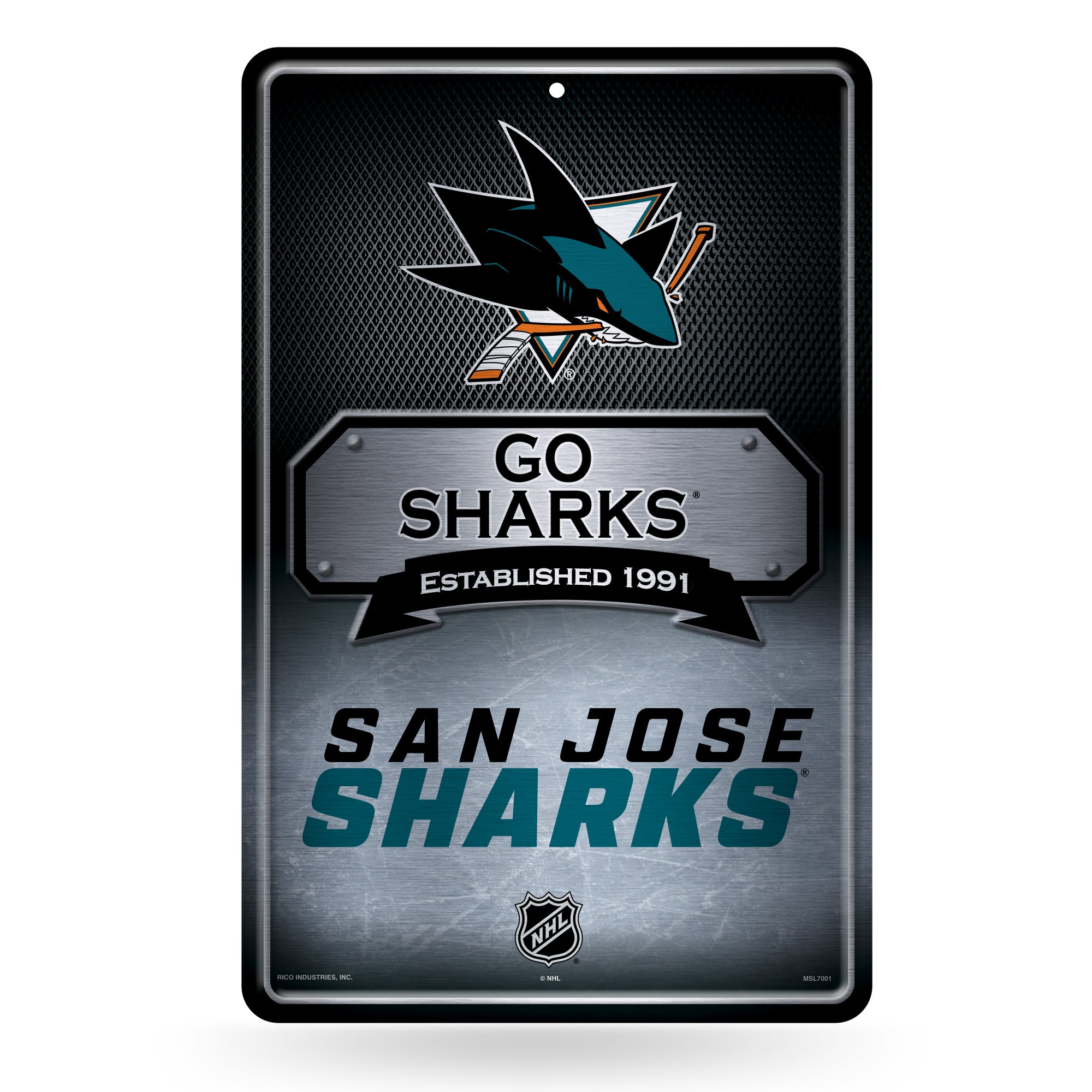 NHL San Jose Sharks Large Metal Sign – League Outfitters