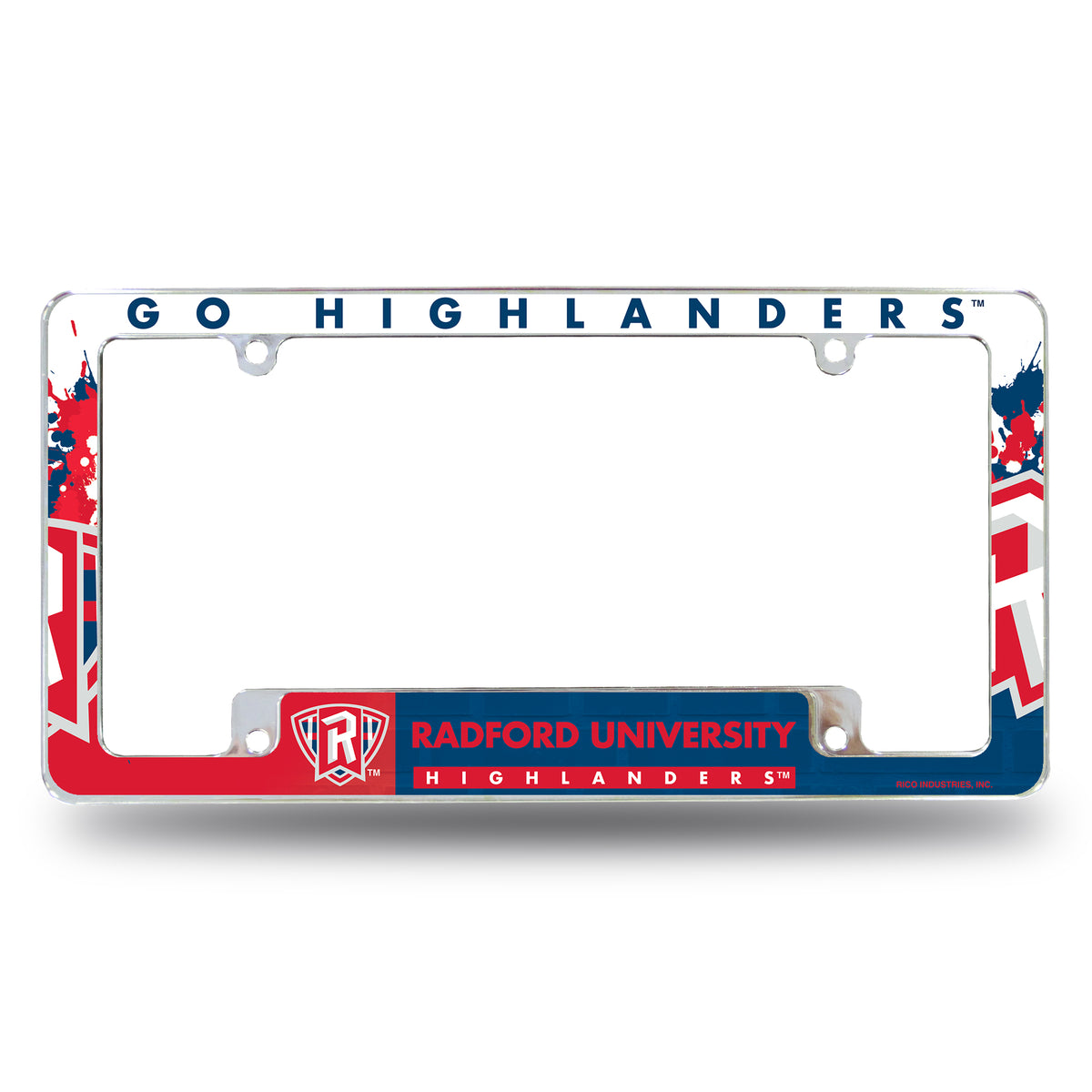 NCAA Radford Highlanders All Over Chrome License Plate Frame – League ...