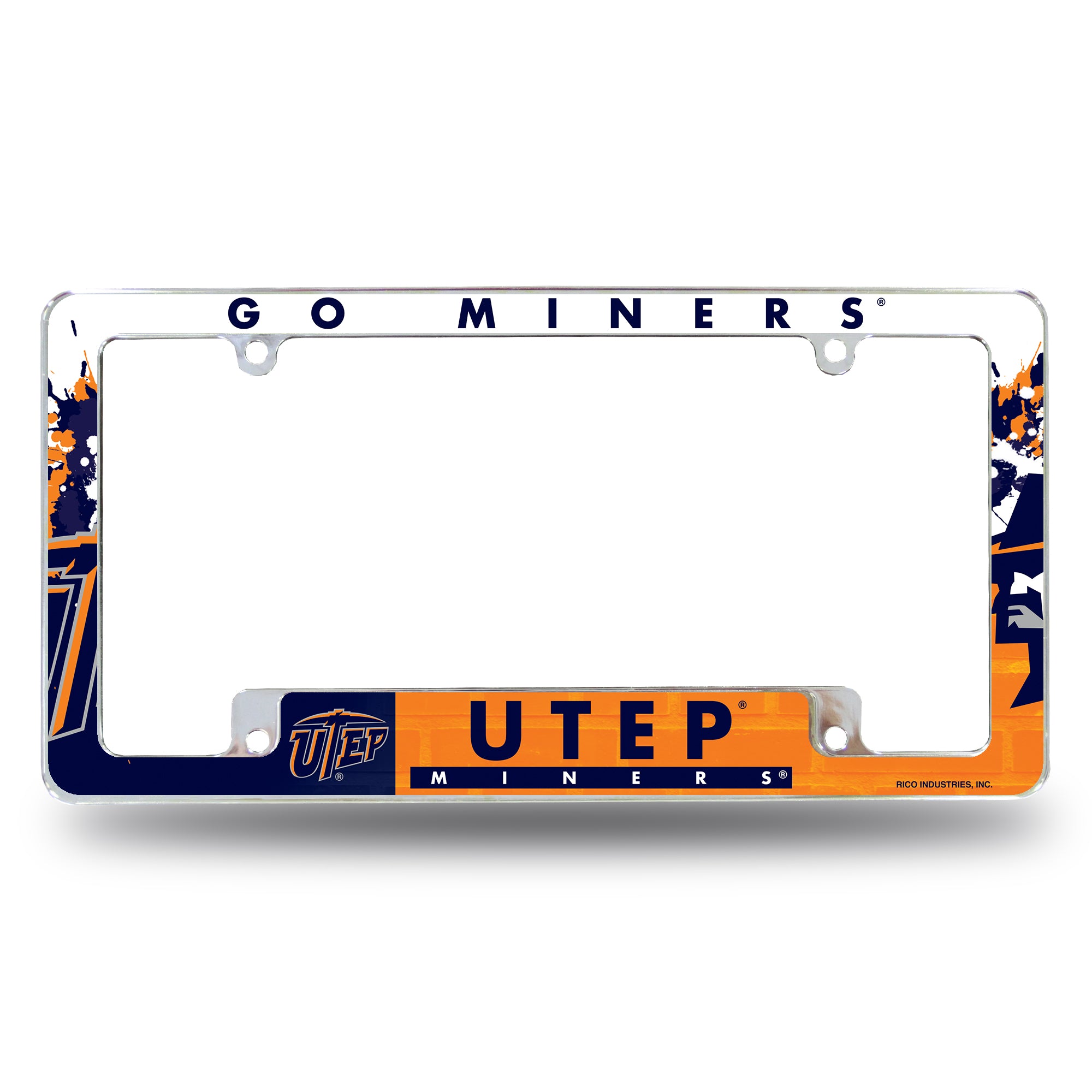 NCAA Texas-El Paso Miners - UTEP All Over Chrome License Plate Frame ...
