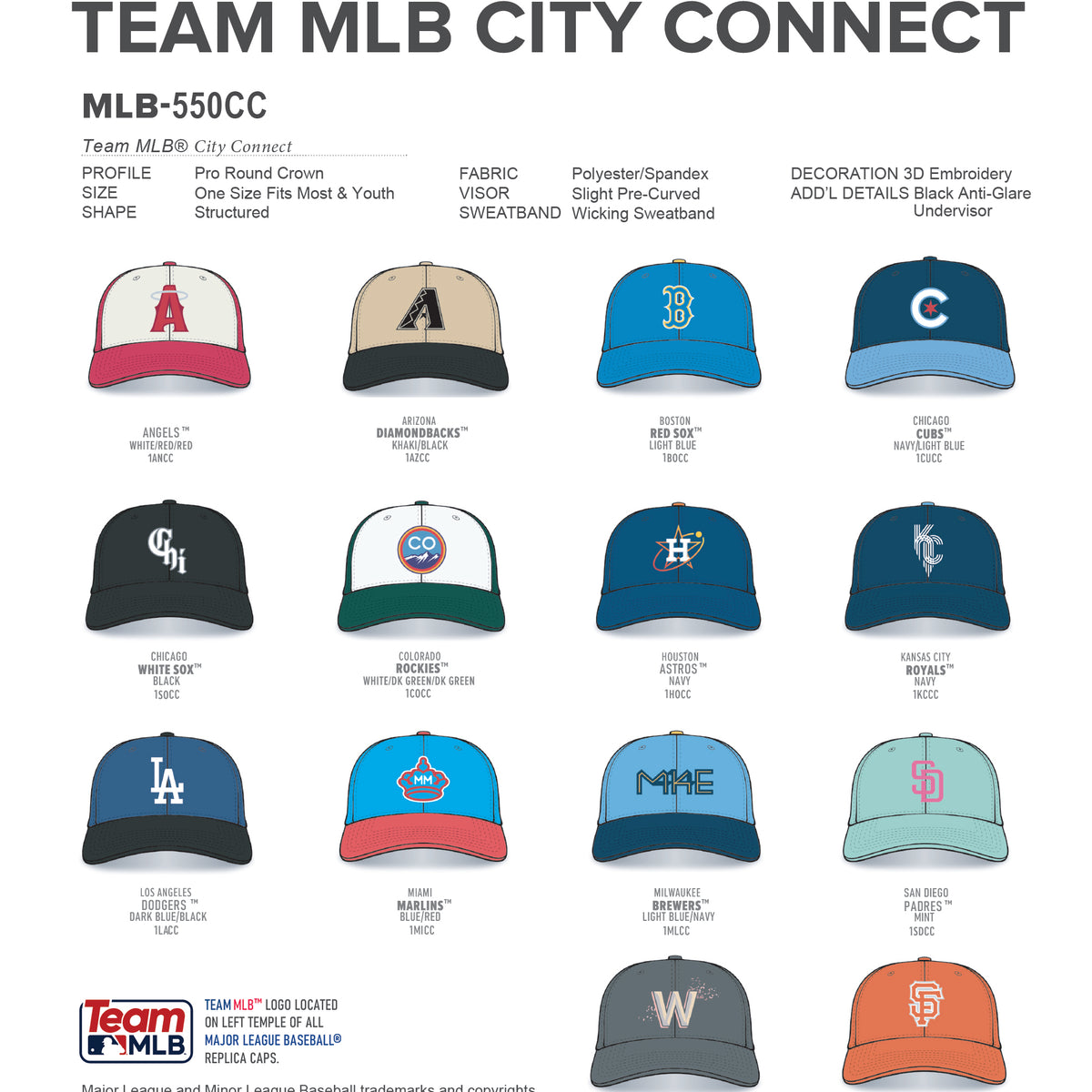 Team MLB City Connect Baseball hats – League Outfitters