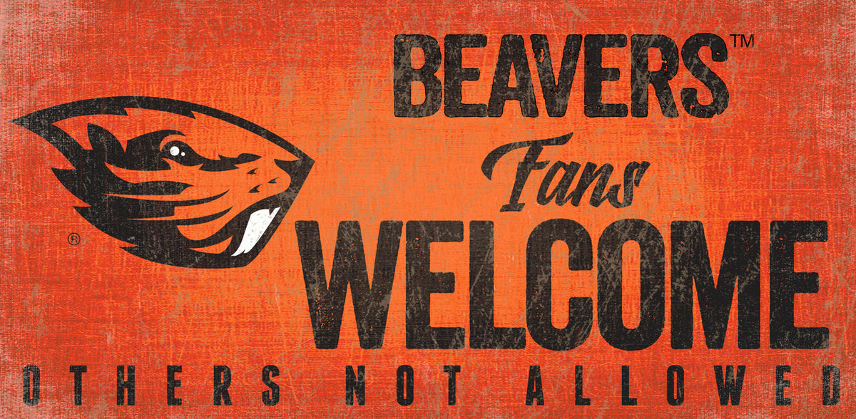 Fan Creations Oregon State Beavers Fans Welcome Wood Sign 12x6 – League ...