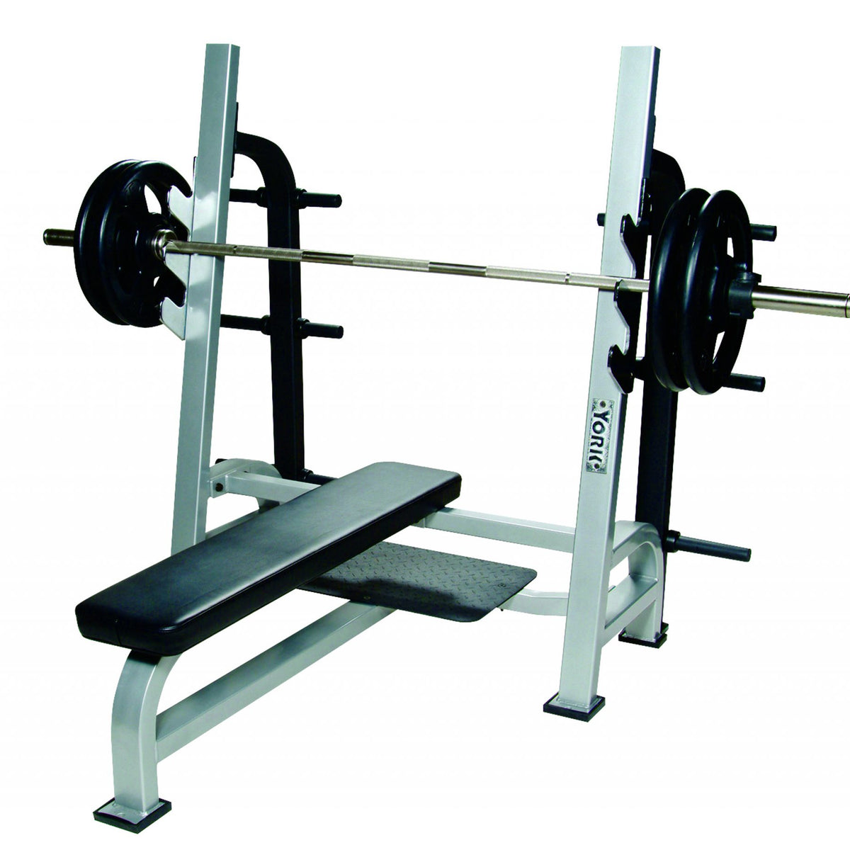 York STS Olympic Flat Bench w/ Gun Racks – League Outfitters