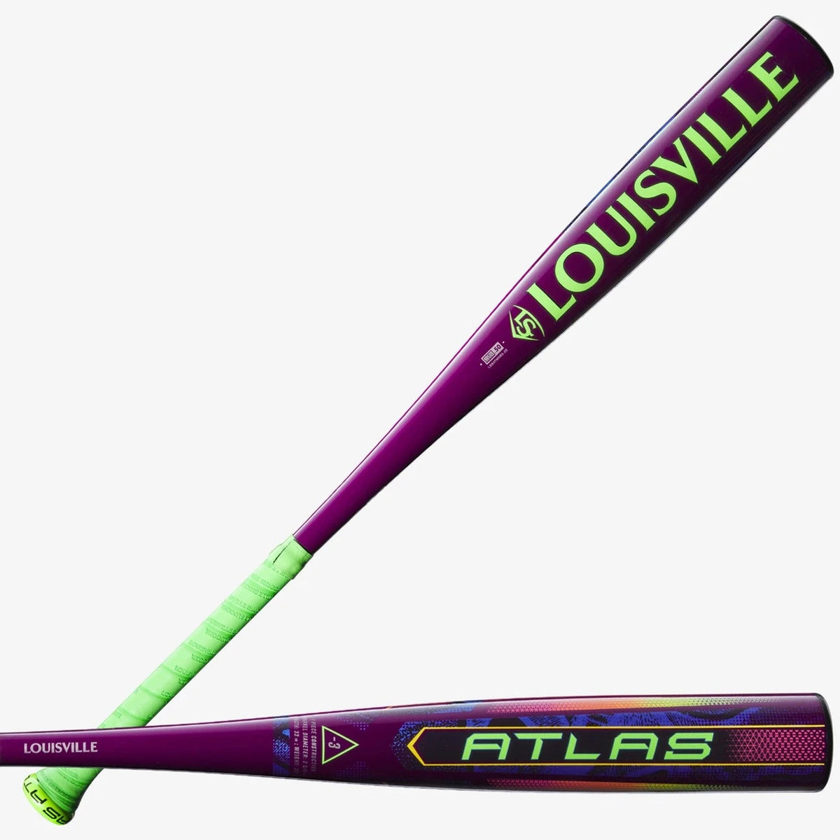 Louisville Slugger 2025 CWS Atlas Neon Energy BBCOR Baseball Bat ...