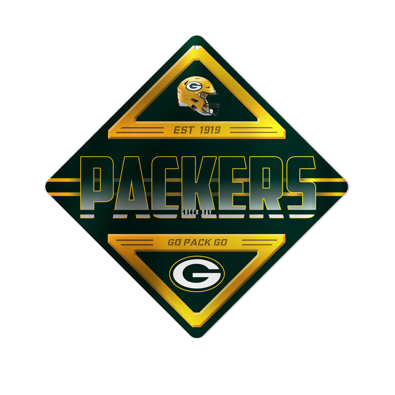 Rico Industries Green Bay Packers Metal Diamond Shape Sign – League ...