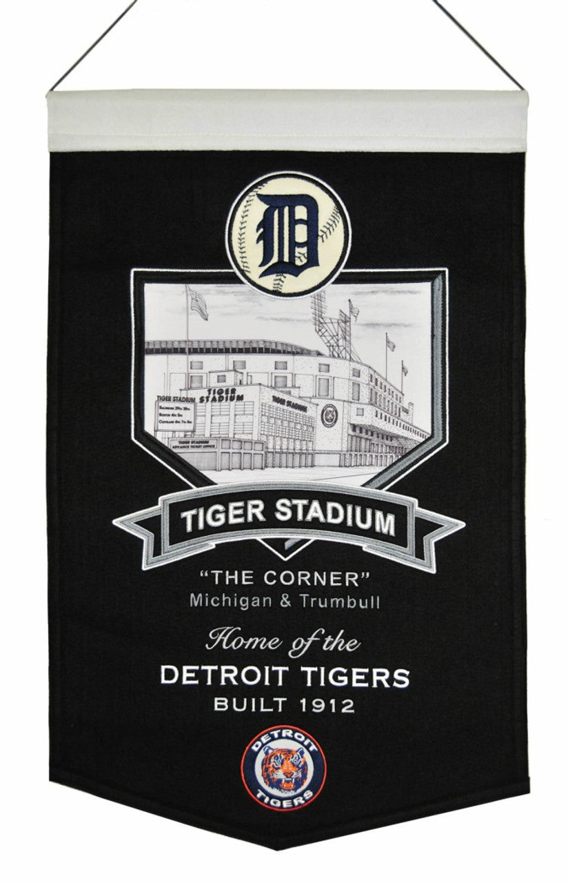 Winning Streak Sports Detroit Tigers Tiger Stadium Wool Banner 15x24 – League Outfitters