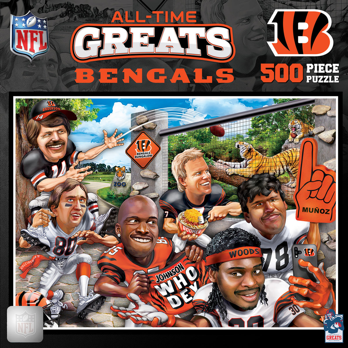 Masterpieces Puzzle Company Cincinnati Bengals All-Time Greats 500 Pie ...