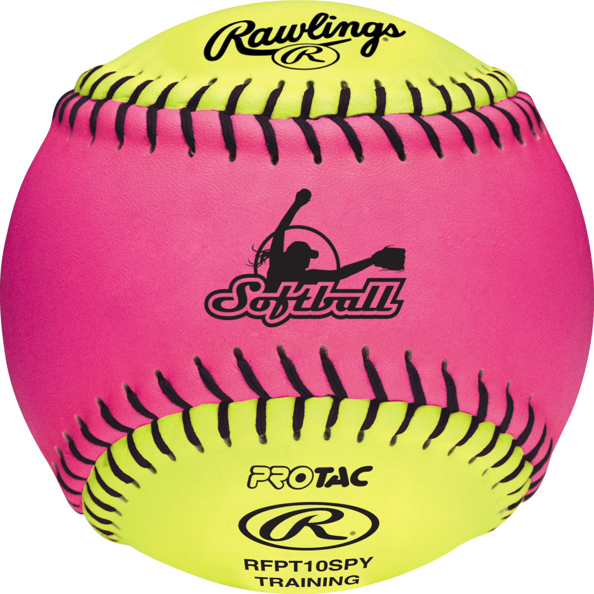 Rawlings One Dozen 10" Optic Pink/optic Yellow Fpex Soft Training Ball ...