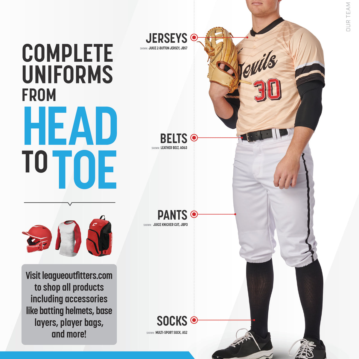 Head to Toe Baseball Uniform Package – League Outfitters