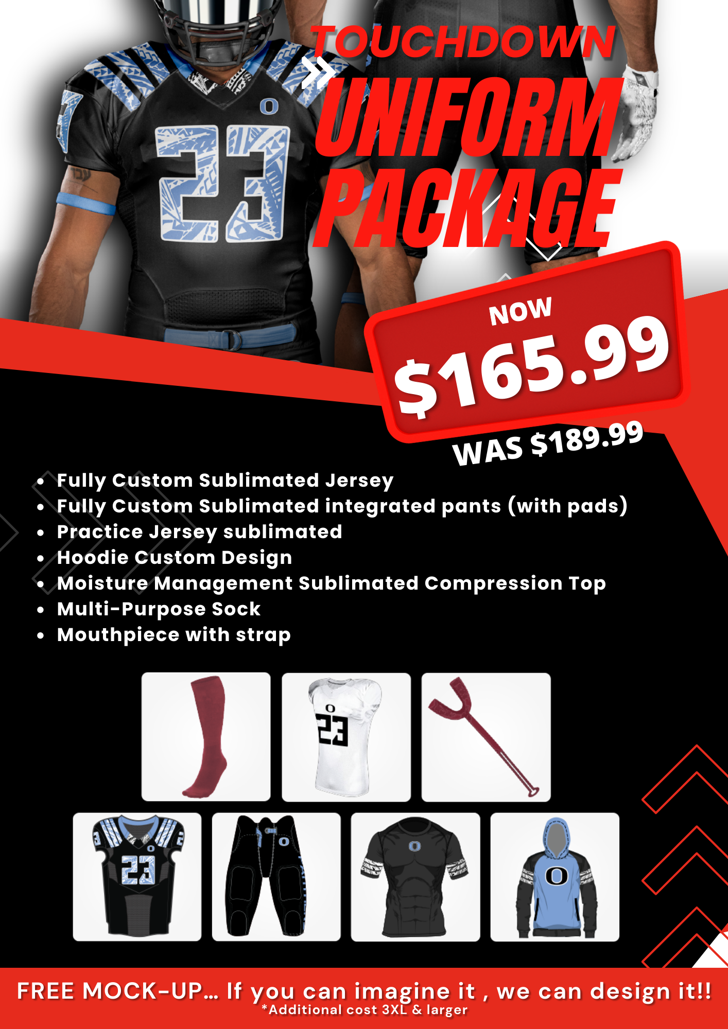 Touchdown Football Uniform Package – League Outfitters